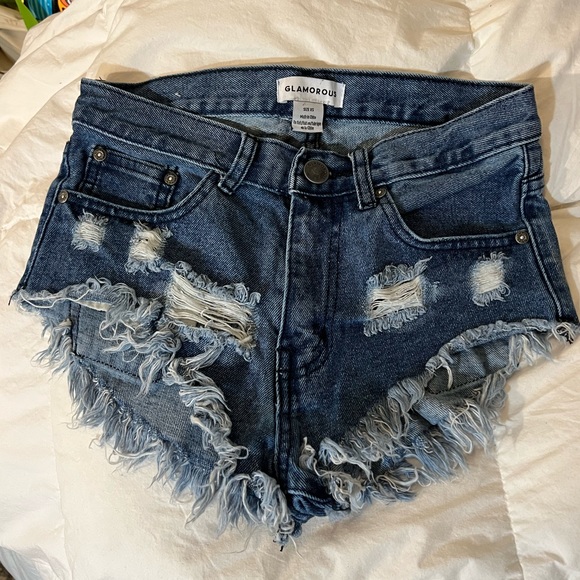Nasty Gal | Shorts | Glamorous High Rise Cheeky Jean Shorts | Poshmark